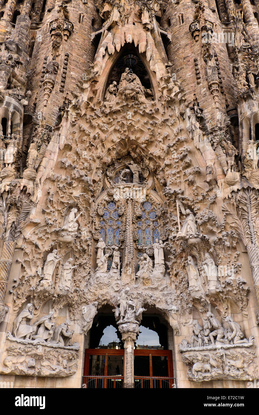 Spain, Catalonia, Barcelona, Basilica i Temple Expiatori de la Sagrada Familia Generally known ...