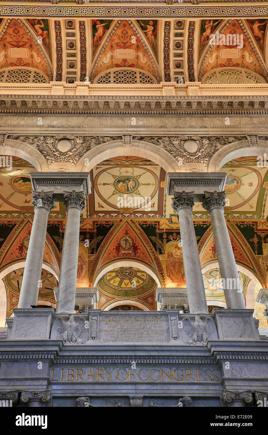 USA, Washington DC, Capitol Hill Library of Congress The Great Hall ...