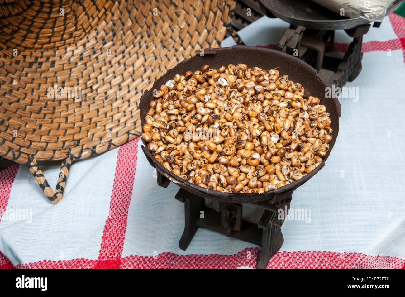 corn in a tilted position for weighing Stock Photo - Alamy