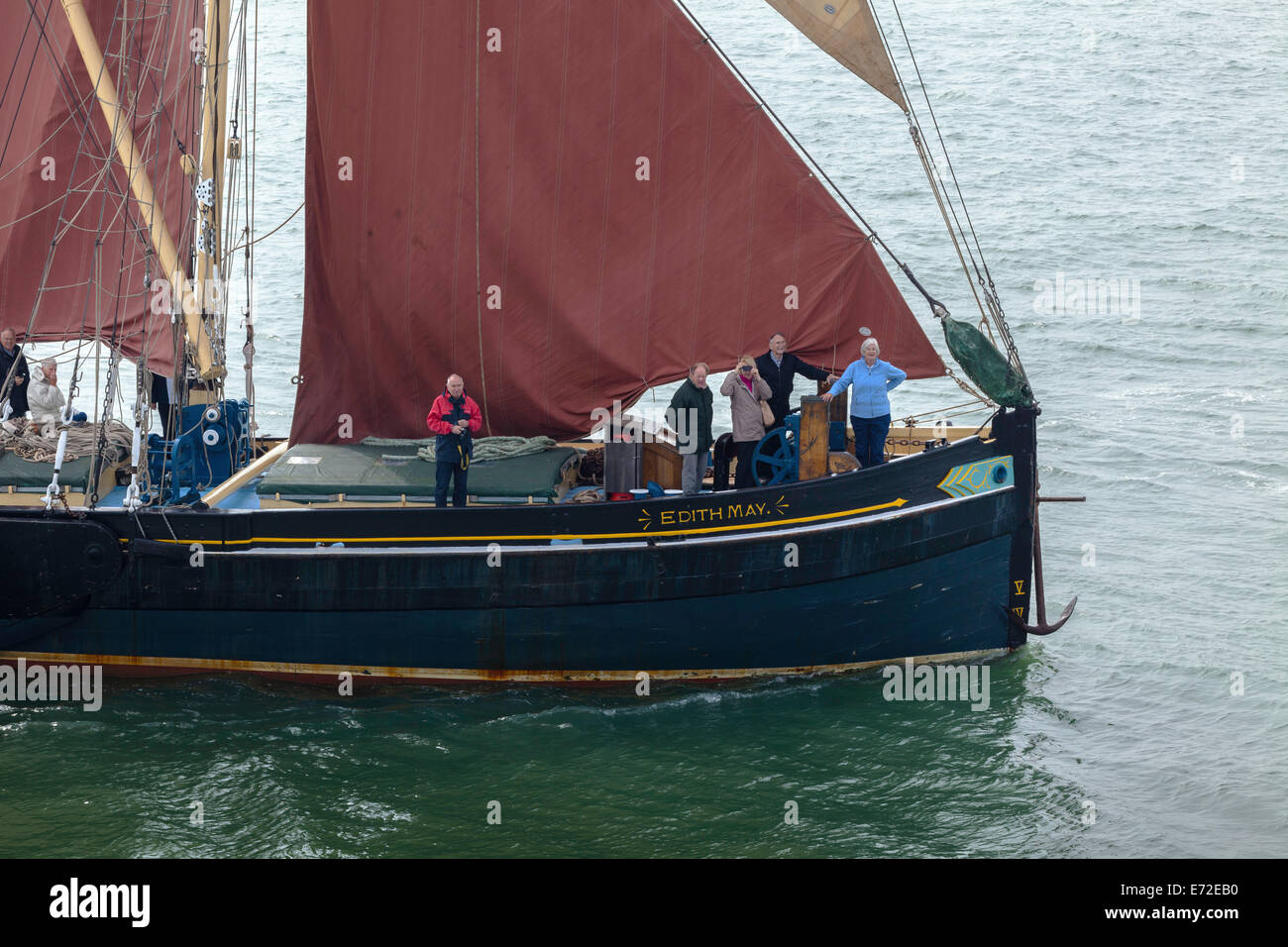 Thames Sailing Barge off Southend Pier Stock Photo - Alamy