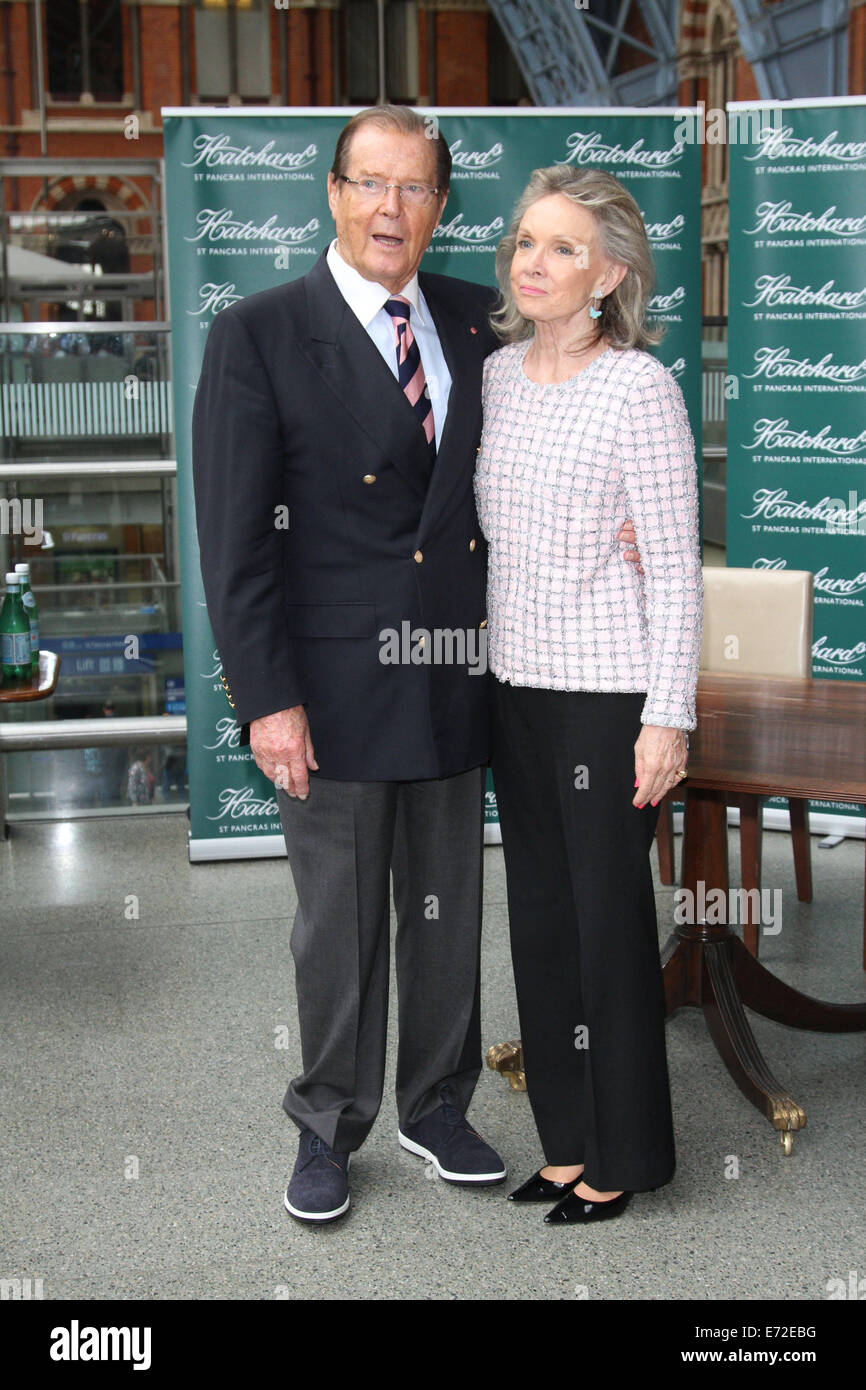 London, UK. 4th September, 2014. Sir Roger Moore - pictured with wife ...