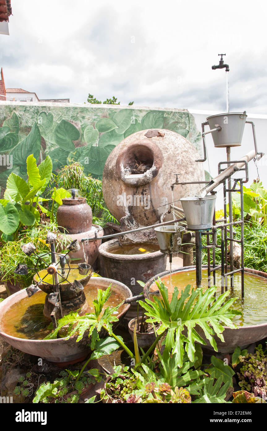 Beautiful garden fountain surrounded hi-res stock photography and ...