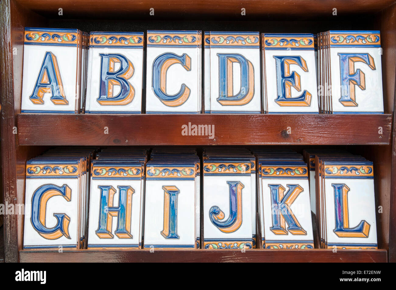 letters of the alphabet to place them in homes Stock Photo - Alamy
