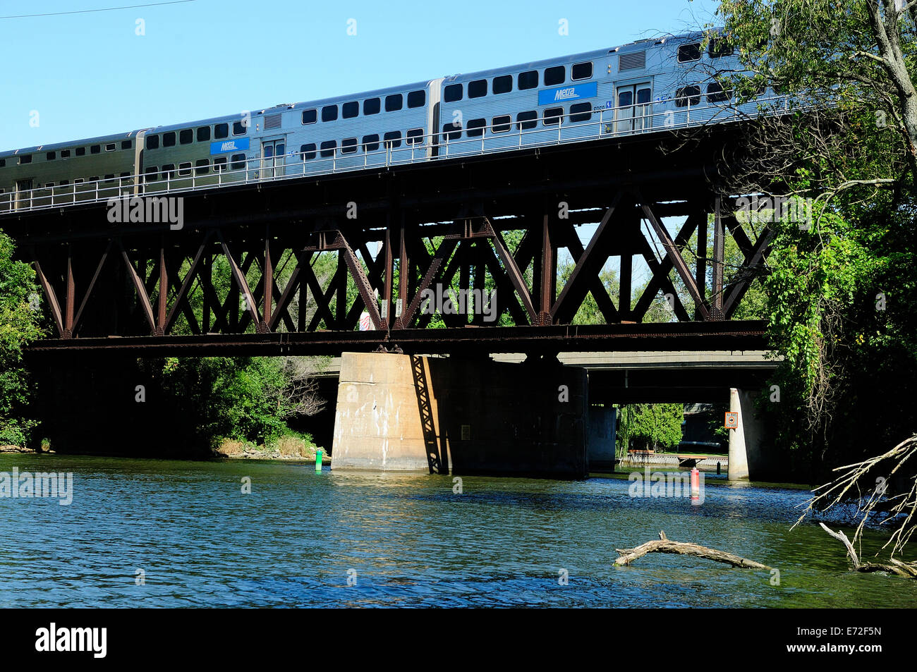 Union Pacific Railroad bridge spanning the Fox River in Northern ...