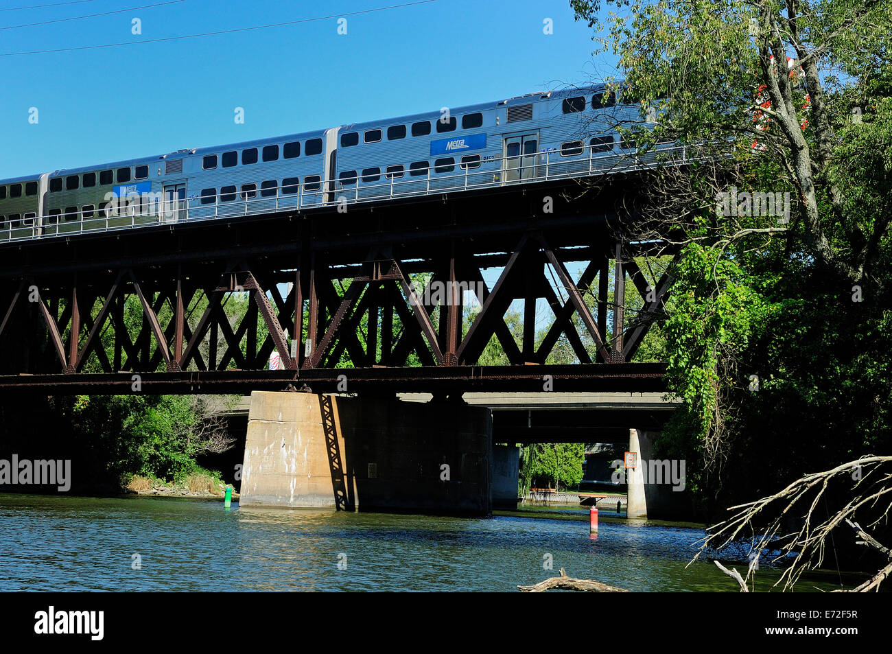 Union Pacific Railroad bridge spanning the Fox River in Northern ...