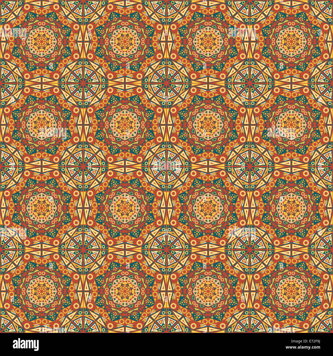 Vector seamless. Colorful ethnic pattern. Arabesque style Stock Photo ...