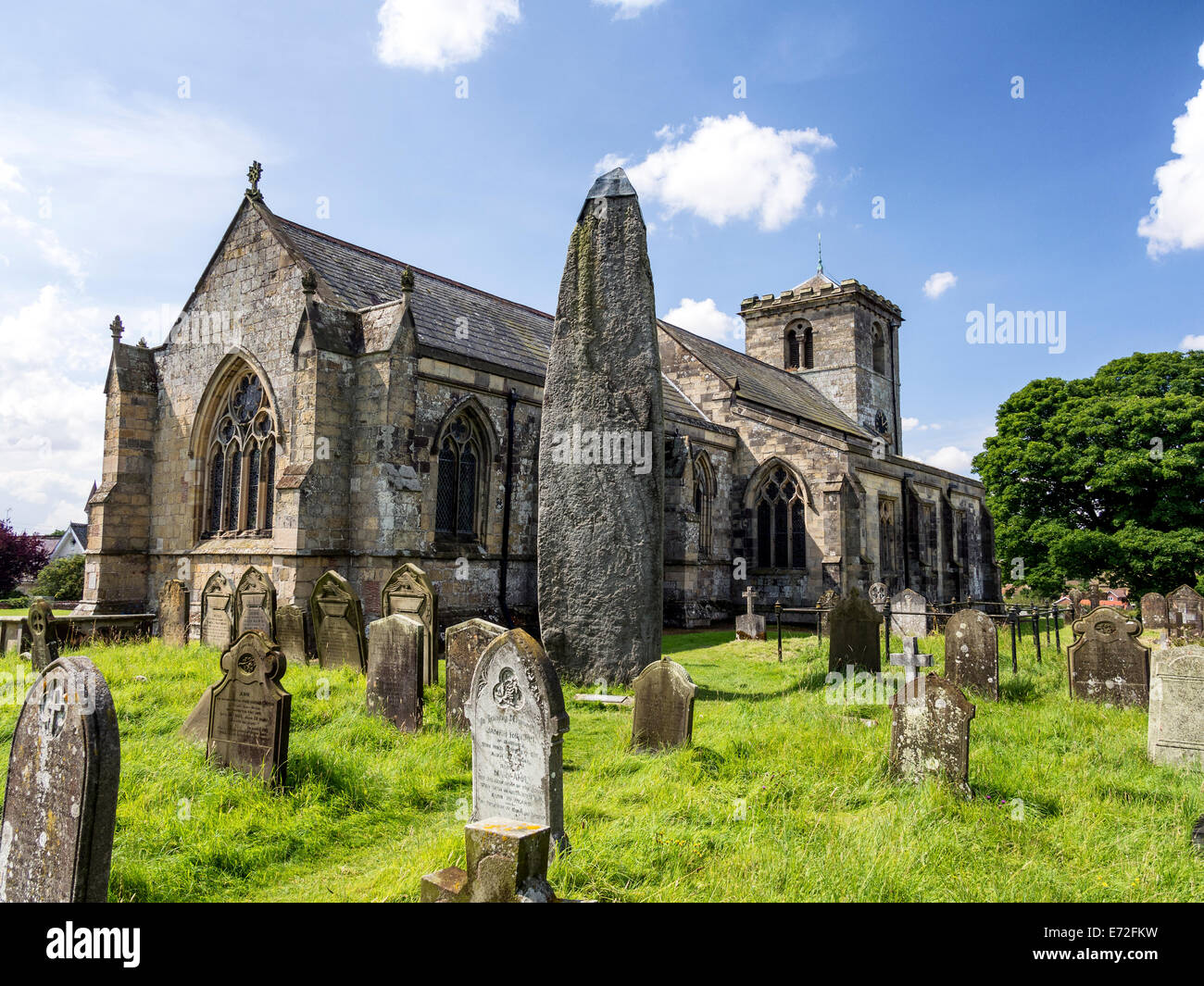 26ft.high Late Neolithic Monolith from c.2000 BC in Rudston Churchyard ...
