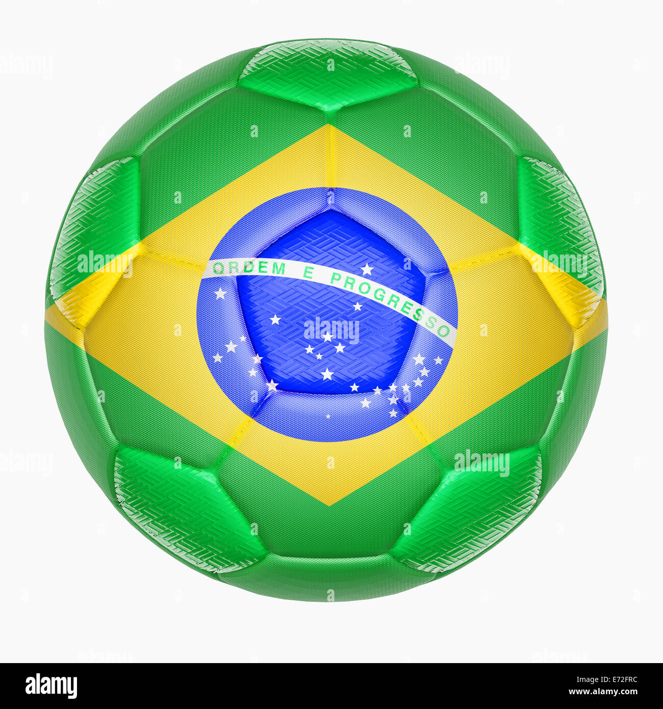 Soccer ball mapping with Brazil flag Stock Photo - Alamy