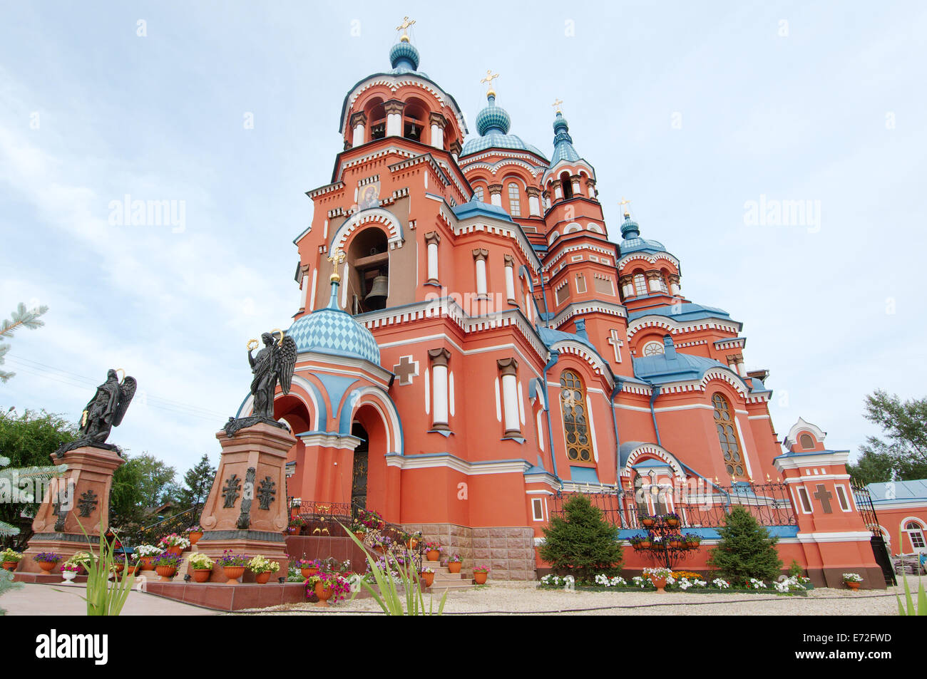 Kazan Cathedral in the historic city center. Irkutsk, Siberia, Russian ...
