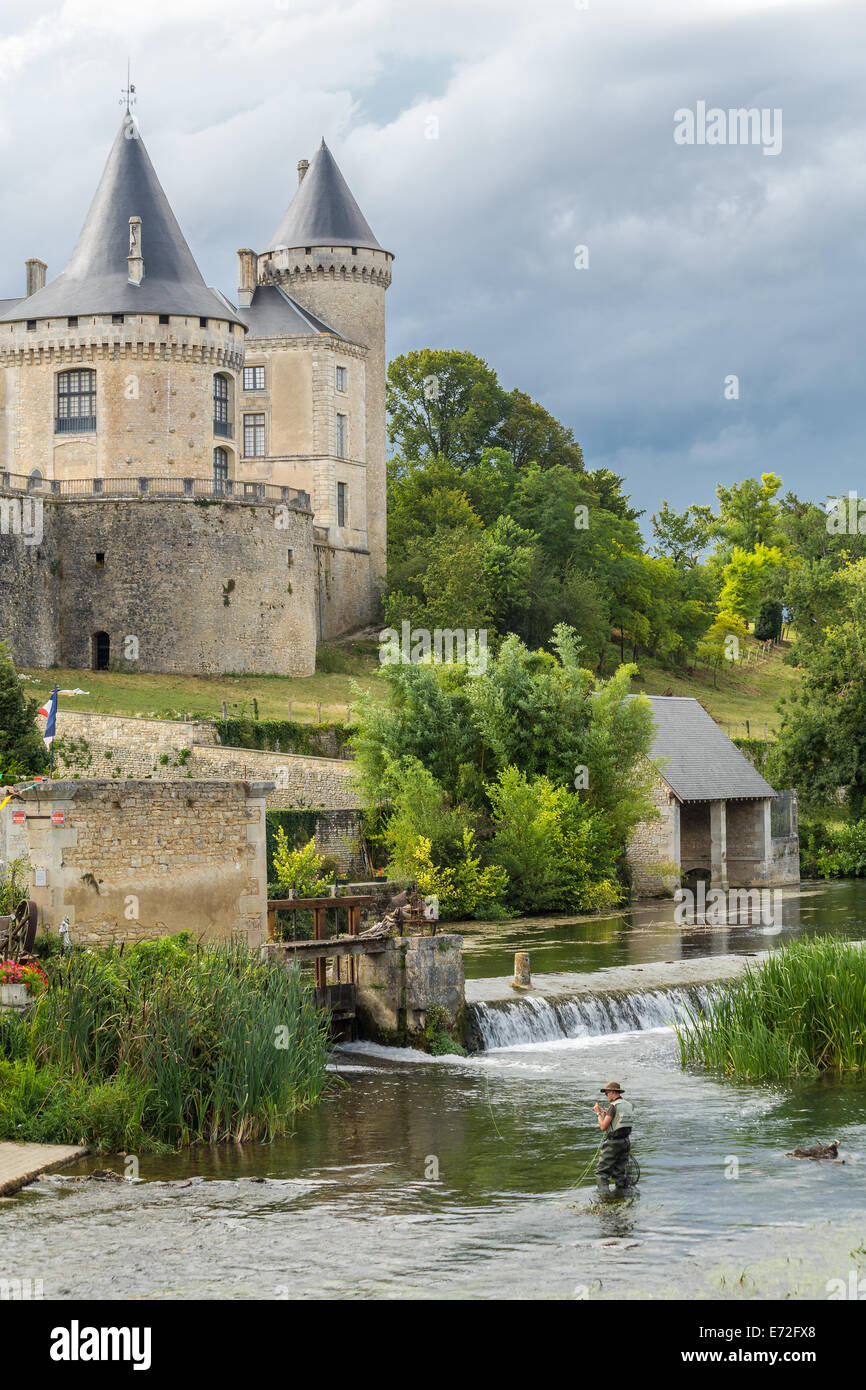 On the Charente river at Verteuill Sur Charente. South Western France ...