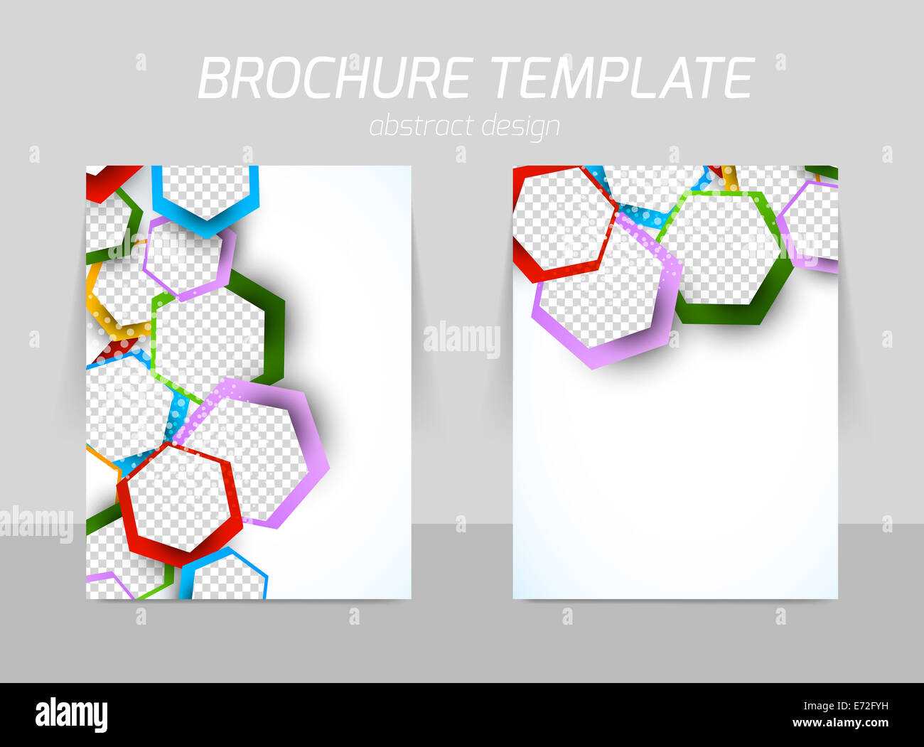 Flyer back and front template design Stock Photo - Alamy