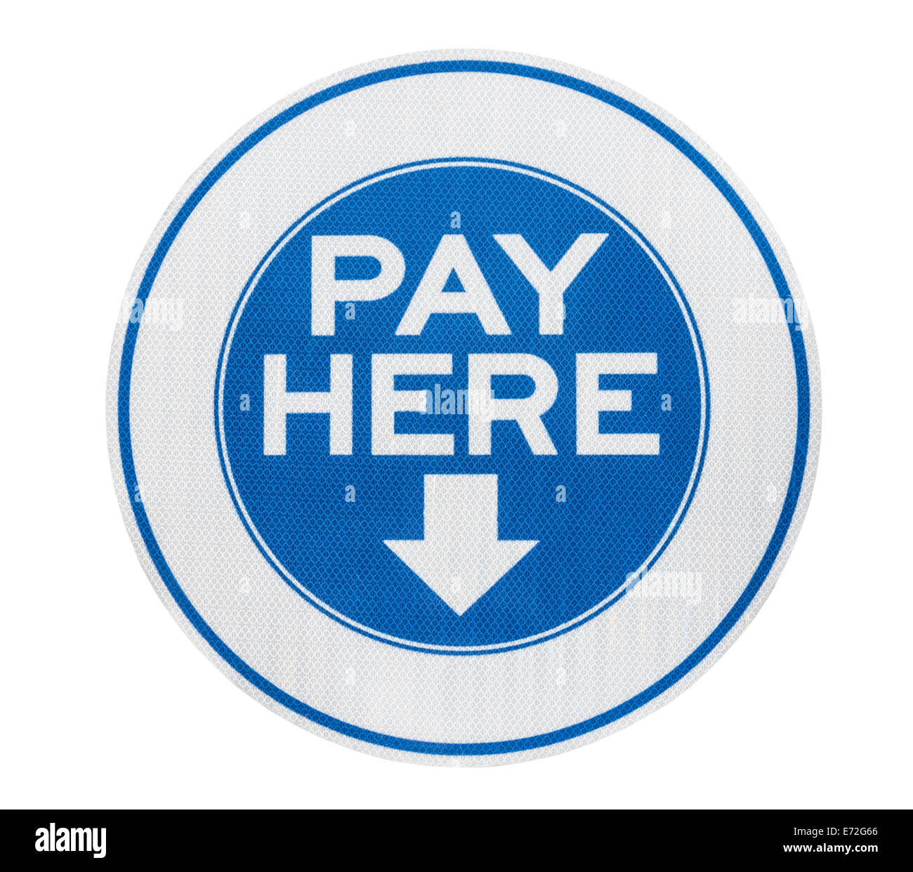 Pay here municipal parking meter sign isolated with clipping path Stock ...