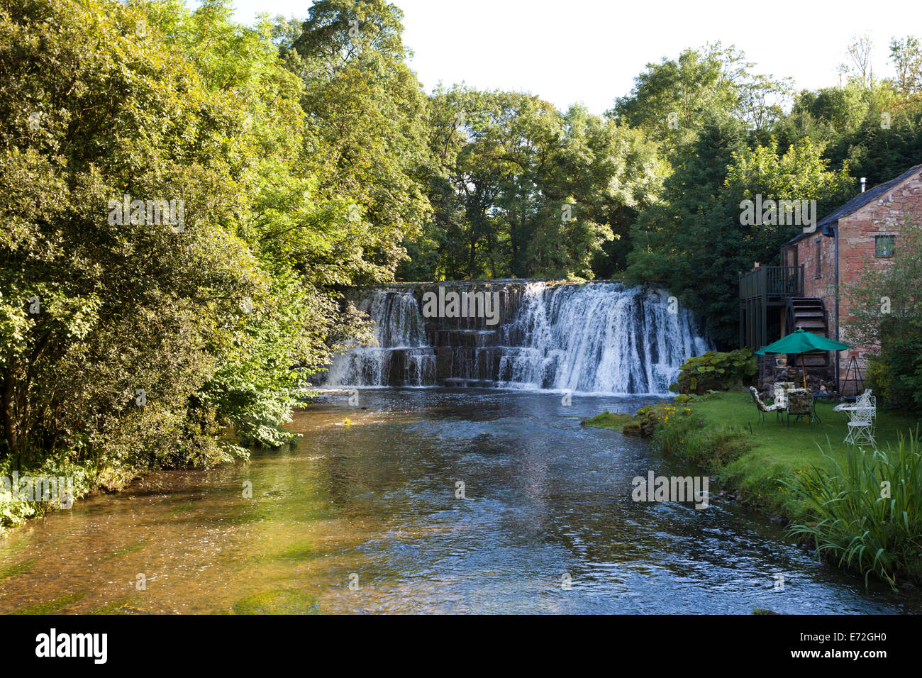 Rutter Force waterfall on the Hoff Beck south of Appleby in Westmorland ...