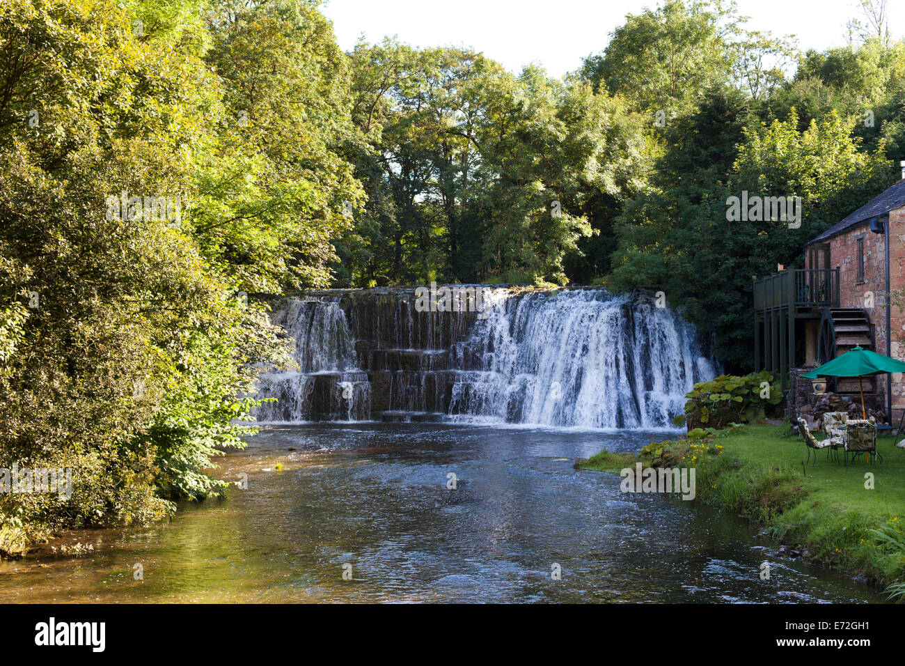Rutter Force waterfall on the Hoff Beck south of Appleby in Westmorland ...
