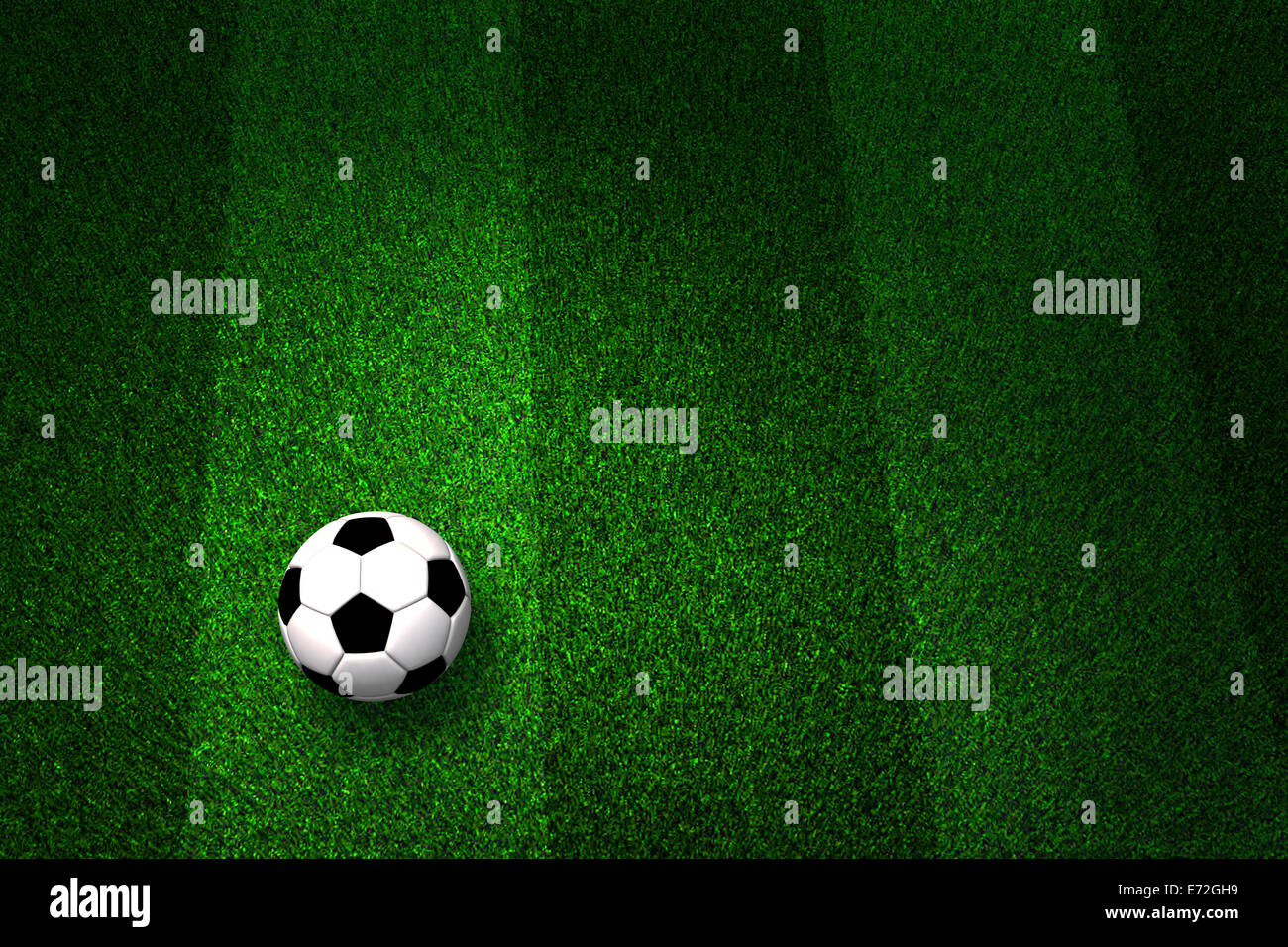 Soccer ball on soccer field close-up Stock Photo - Alamy