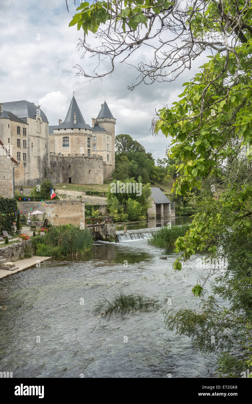 On the Charente river at Verteuill Sur Charente. South Western France ...