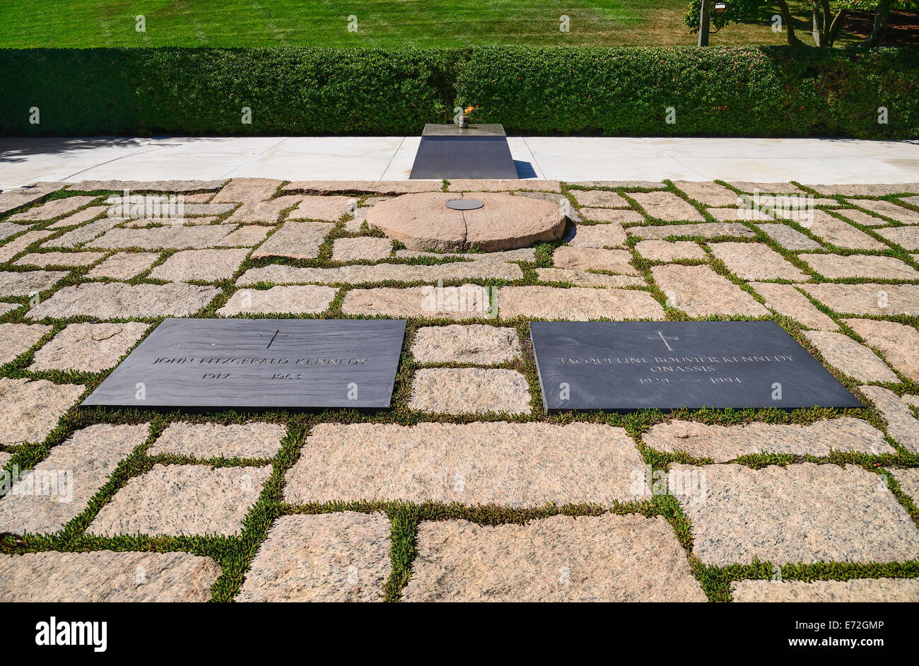 USA, Washington DC, Arlington National Cemetery Grave of President JF ...