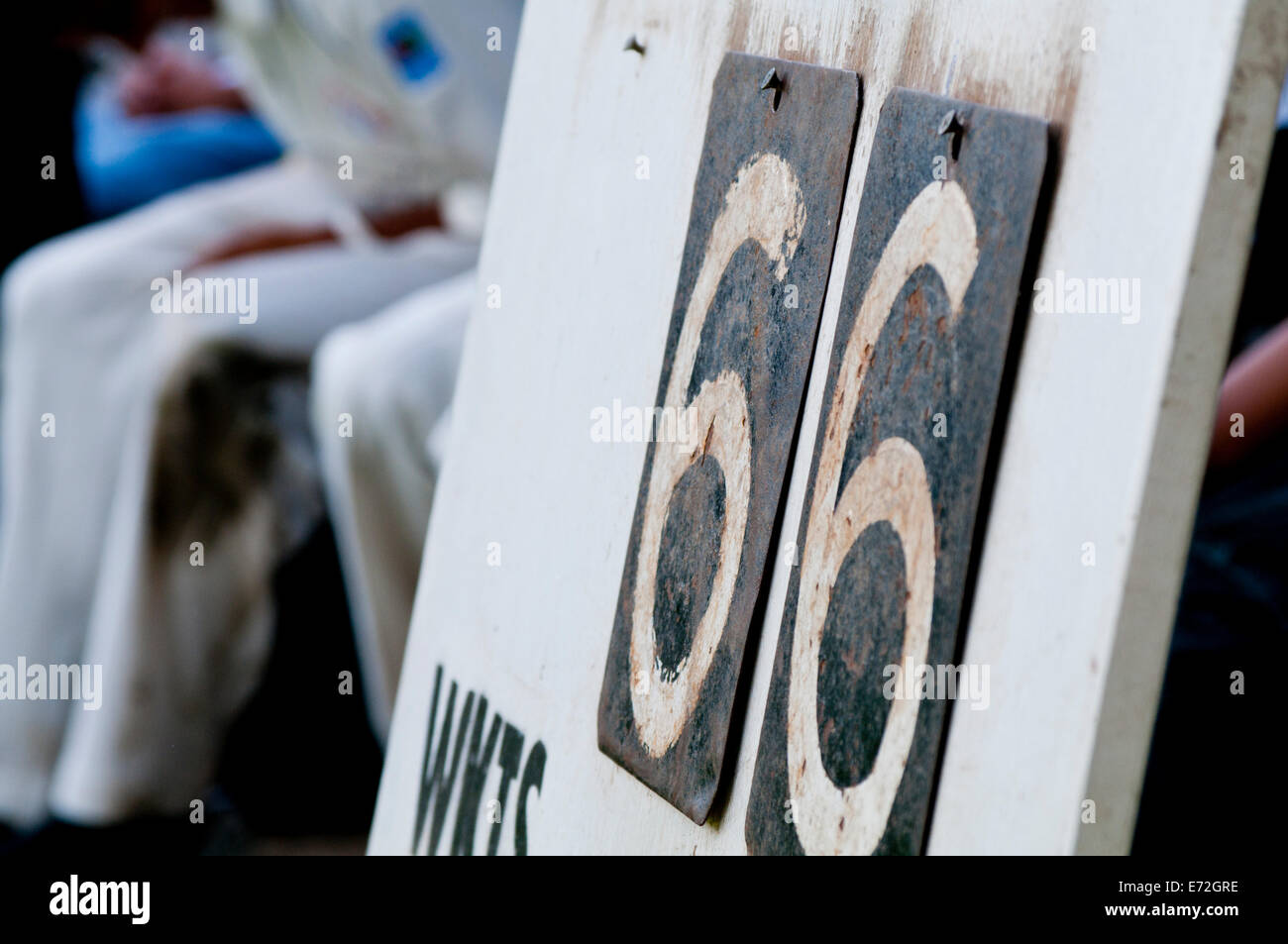 Closeup of a traditional cricket scoreboard Stock Photo - Alamy