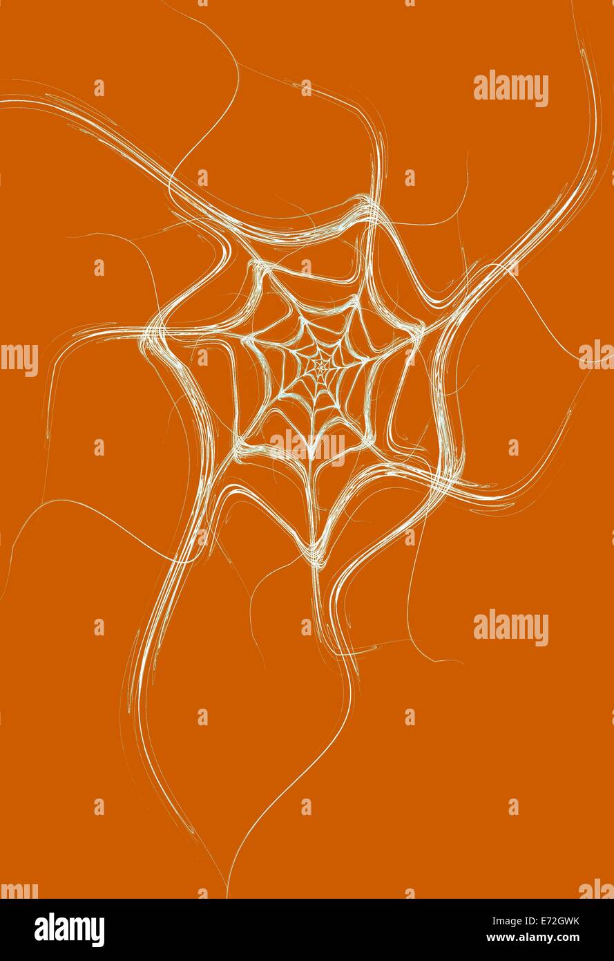 White Fractal Spider Web on a White Background Stock Photo - Alamy
