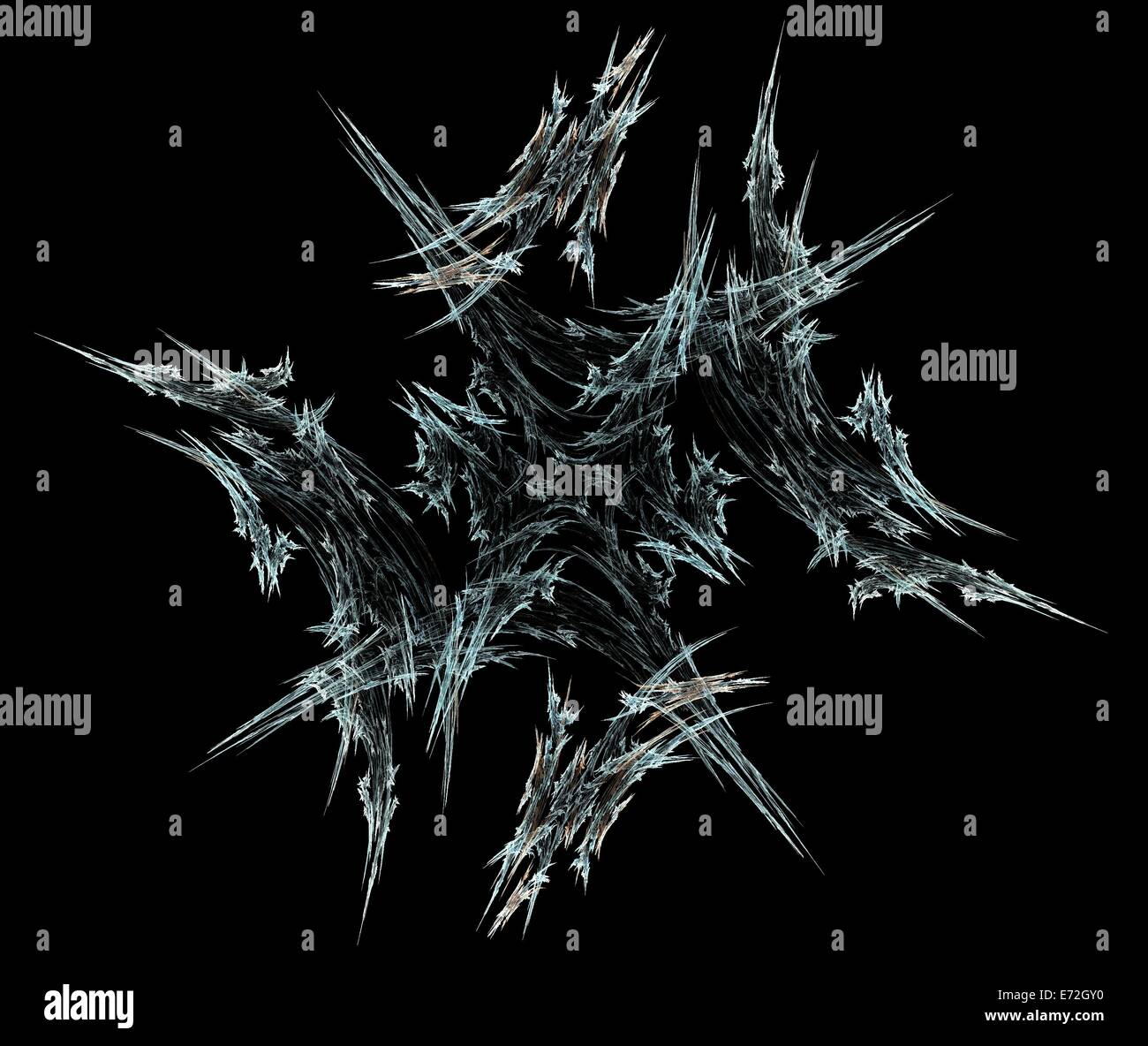 White frost or snow crystal on a black background Stock Photo - Alamy