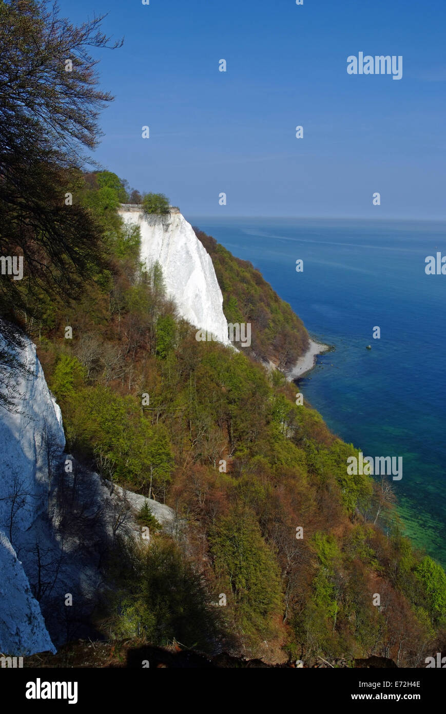 Overview coastline chalk cliff of Ruegen Island - Germany Mecklenburg ...