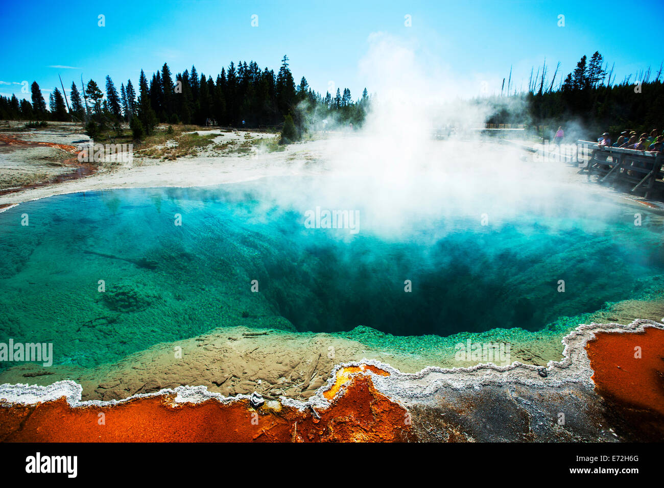 Geothermal springs in Yellowstone National Park Stock Photo - Alamy
