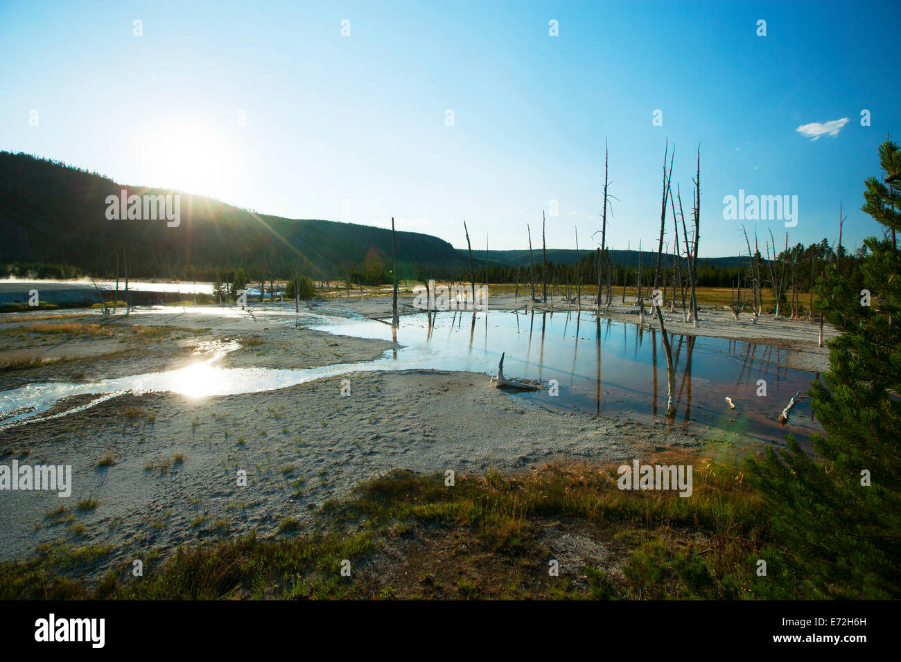 Reflection in yellowstone lake hi-res stock photography and images - Alamy