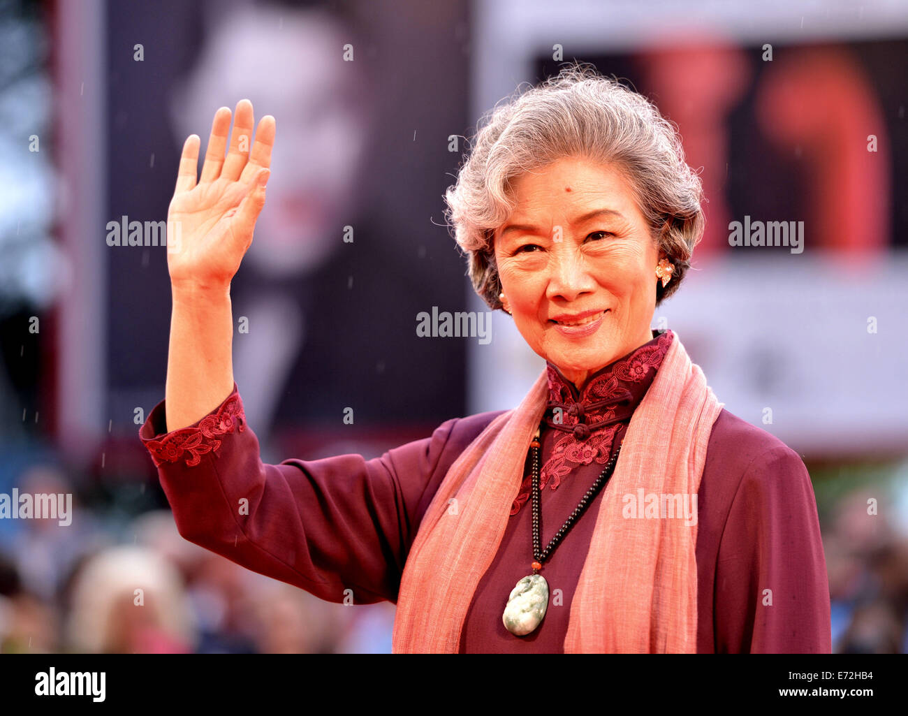 Venice, Italy. 4th Sep, 2014. Chinese actress Lu Zhong poses on the red ...