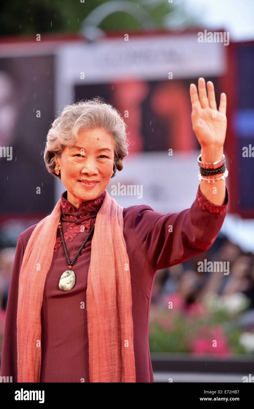 Venice, Italy. 4th Sep, 2014. Chinese actress Lu Zhong poses on the red ...