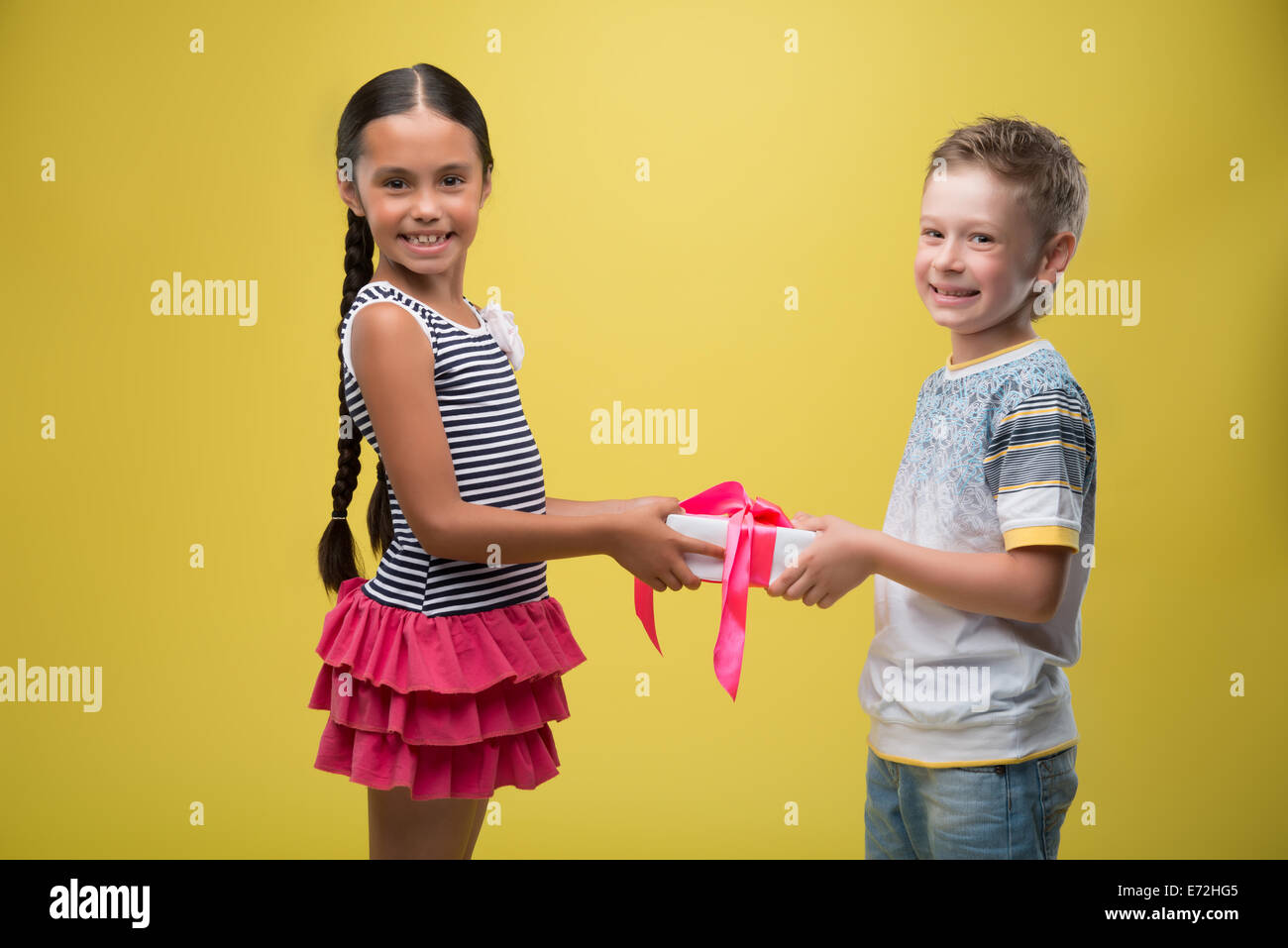 Boy and girl Stock Photo - Alamy