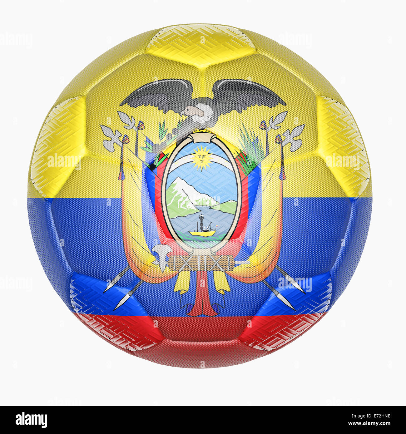 Soccer ball mapping with Ecuador flag Stock Photo - Alamy