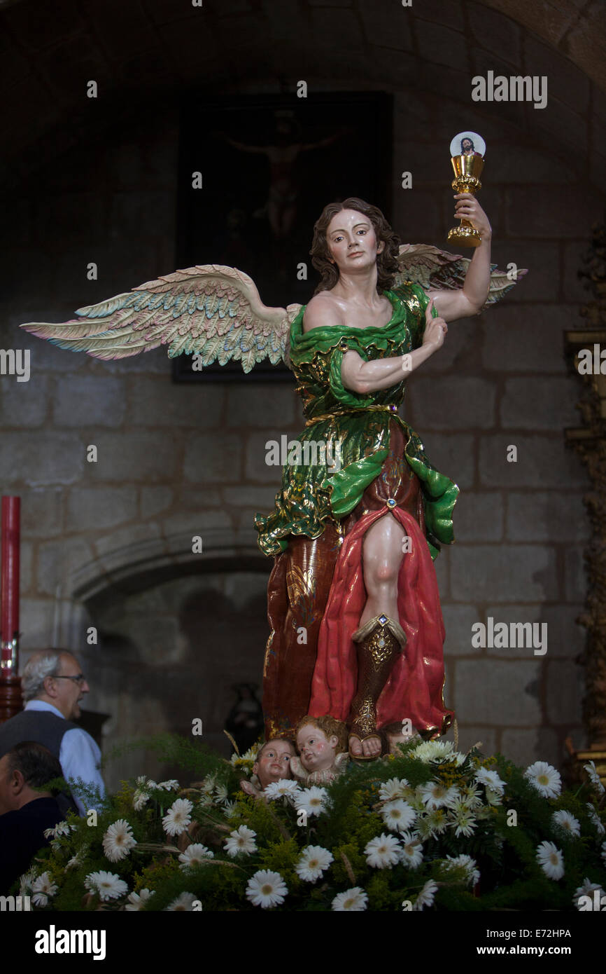 An image of a calyx filled with an ostia with the image of Jesus Christ ...