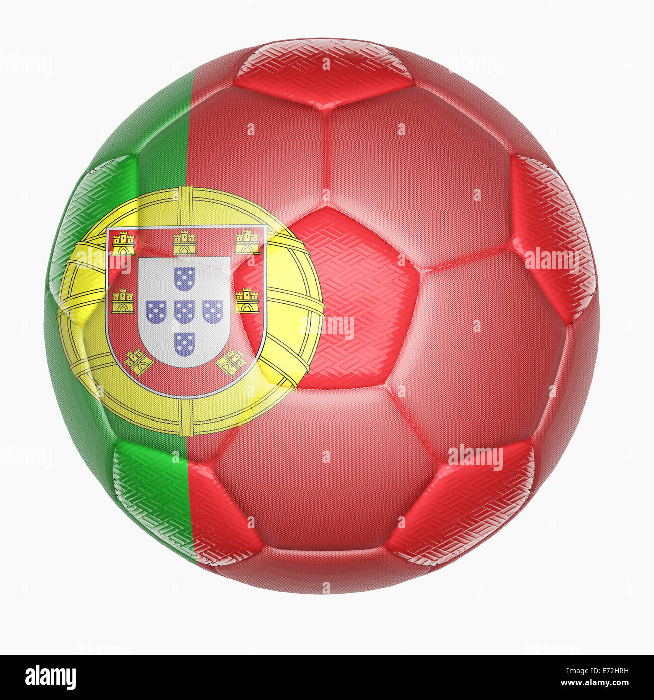 Soccer ball mapping with Portugal flag Stock Photo - Alamy