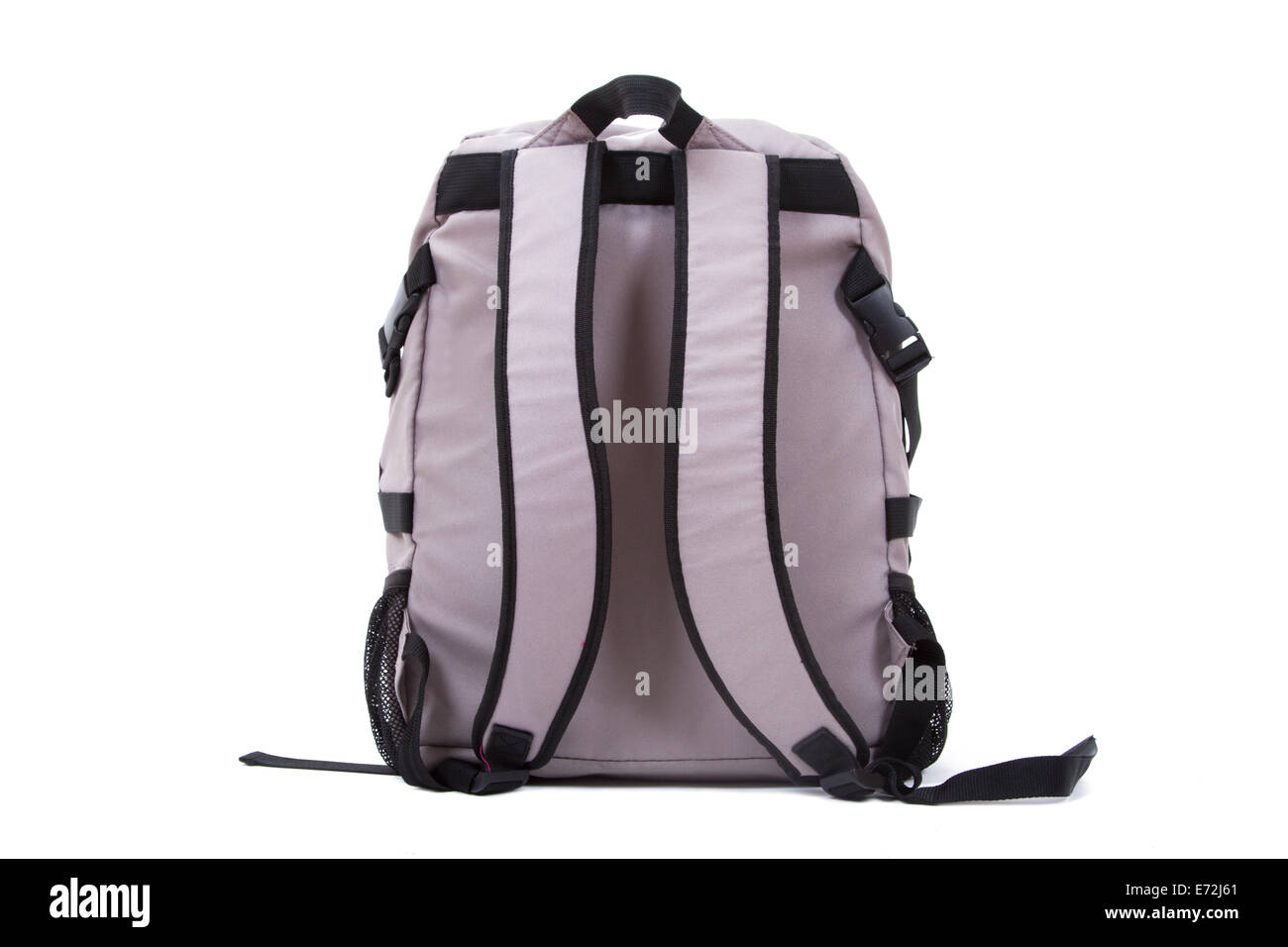 Back view of backpack bag, isolated on white background Stock Photo - Alamy