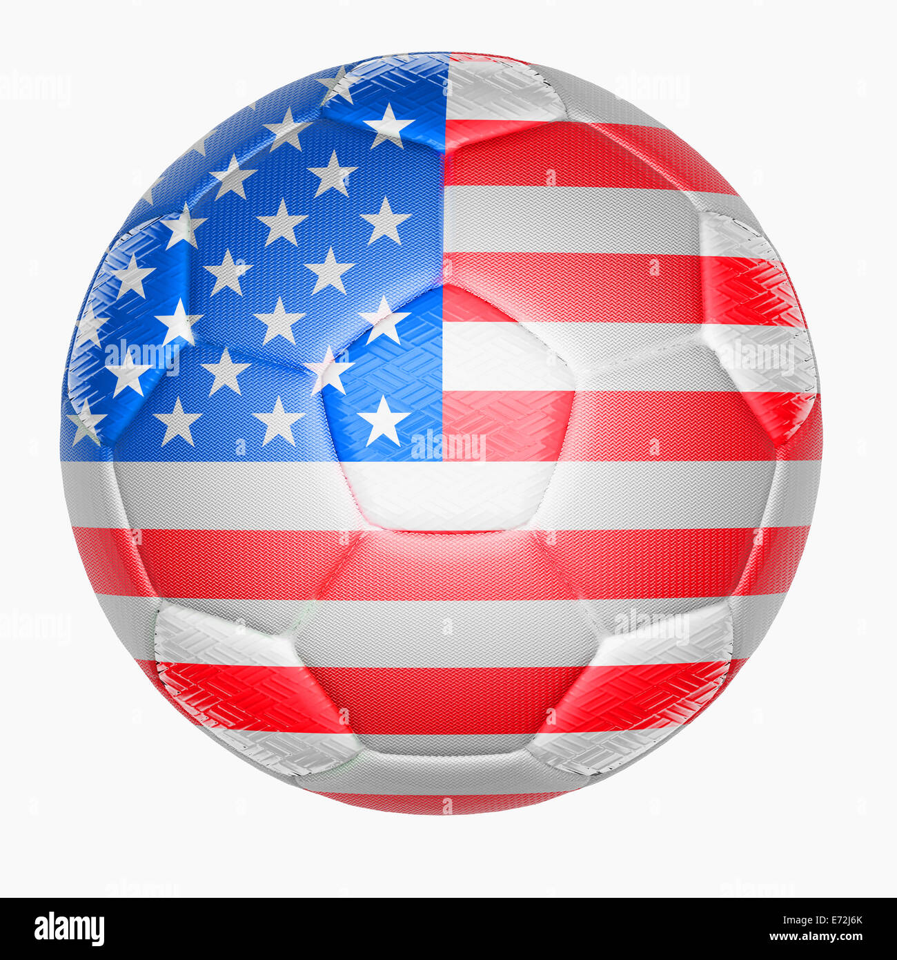Soccer ball mapping with America flag Stock Photo - Alamy