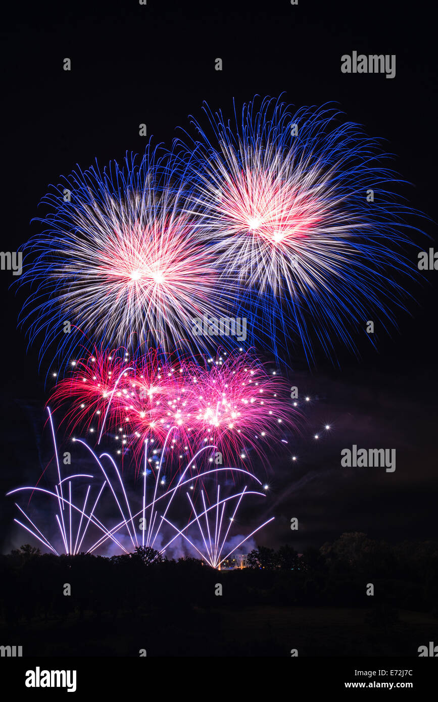 Beautiful colorful fireworks Stock Photo - Alamy