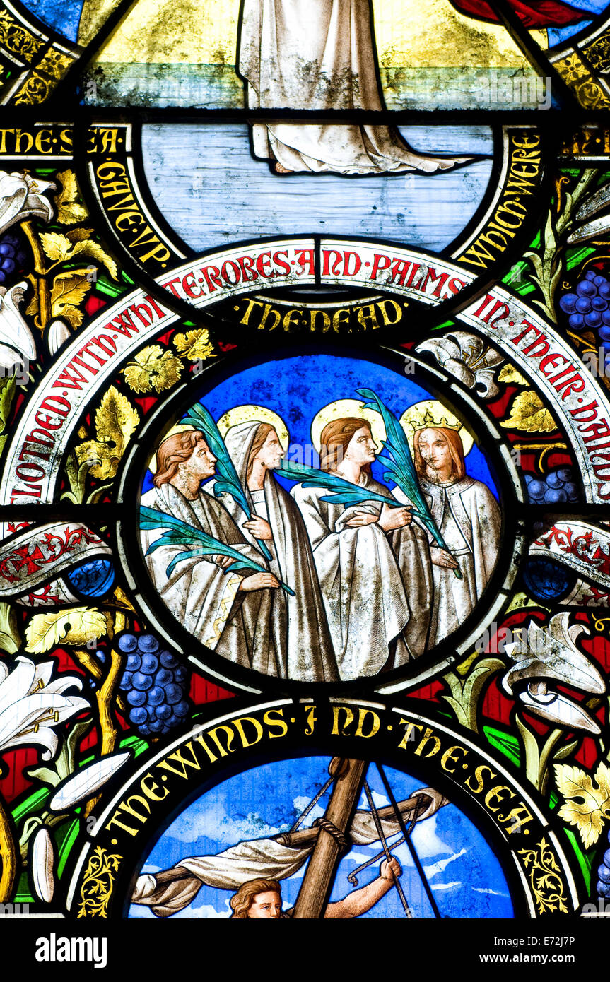 Christian Religious art stained glass Stock Photo - Alamy