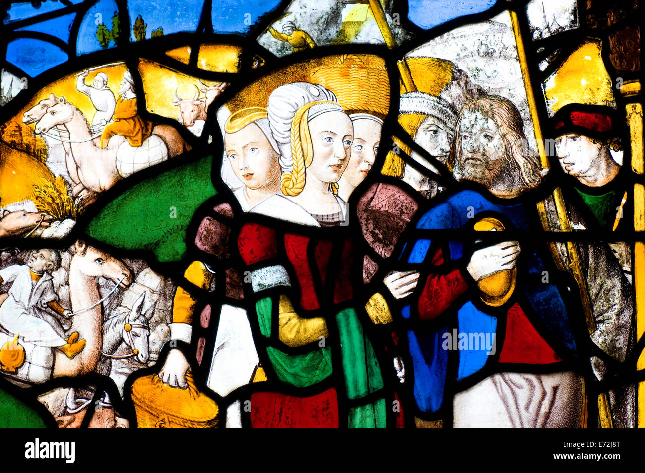 Christian Religious art stained glass Stock Photo - Alamy