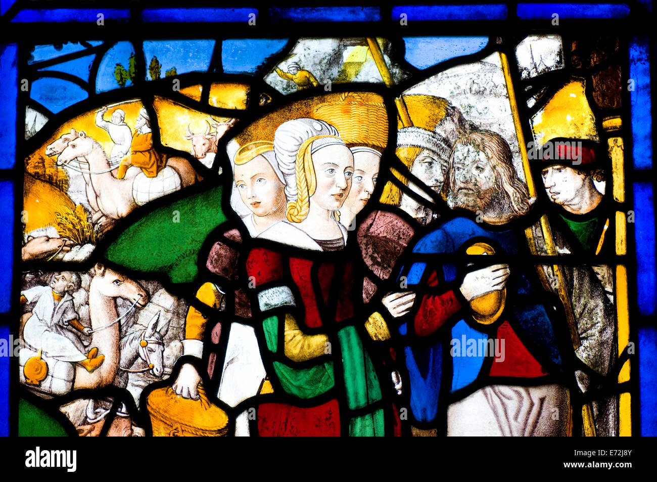 Christian Religious art stained glass Stock Photo - Alamy