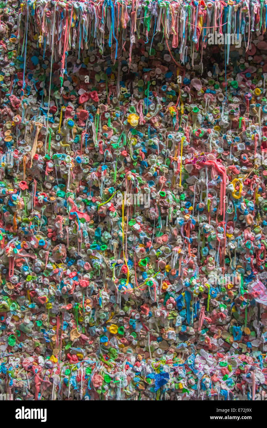 A view of the famous gum wall in Seattle Stock Photo - Alamy