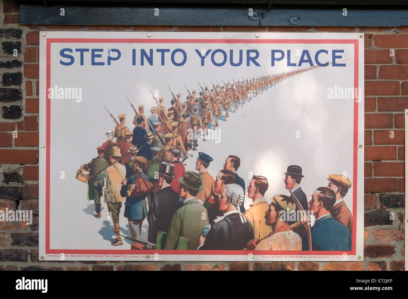 World War One recruitment poster on display at the Gallipoli Gardens ...