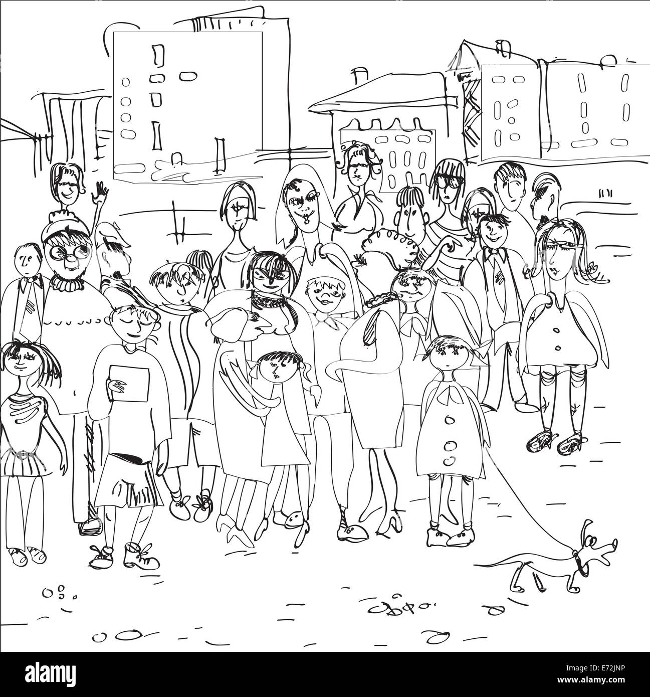 Illustration Of Funny People Stock Photo Alamy