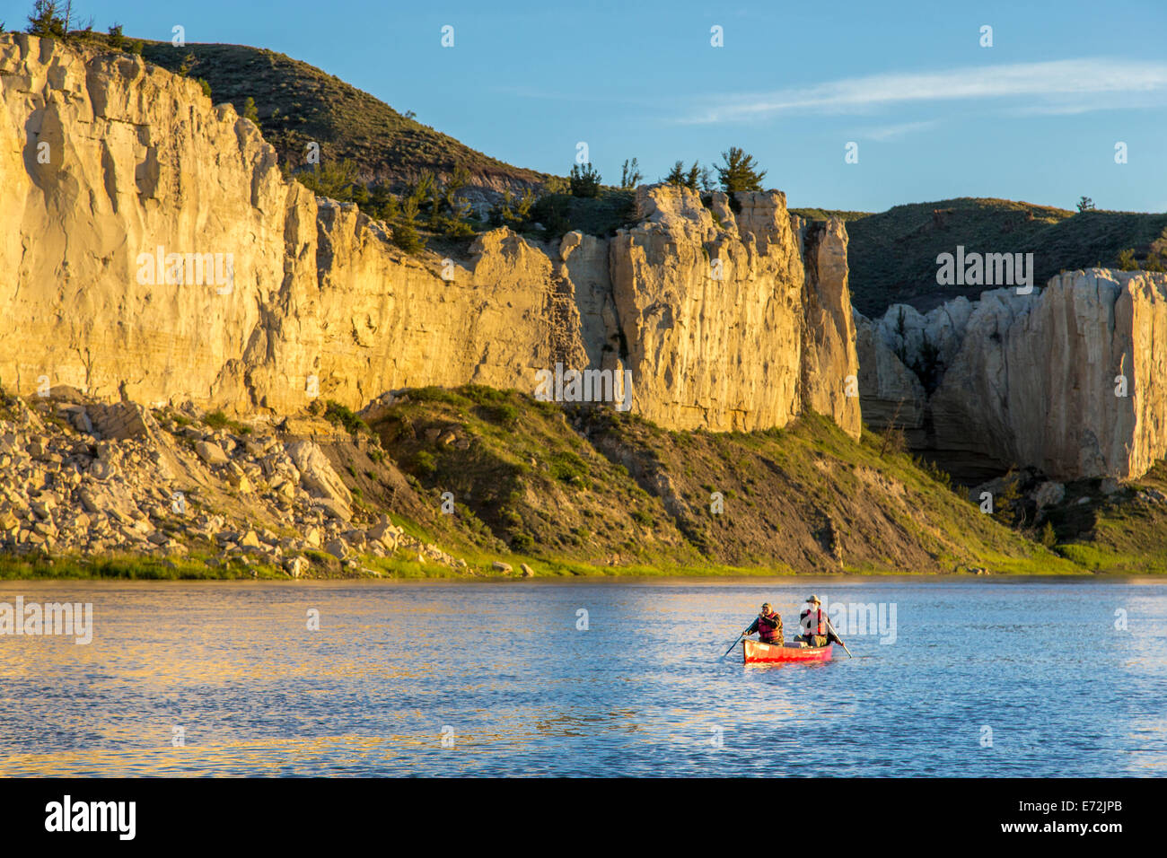Canoeing along the White Cliffs of the Missouri River at Upper Missouri ...