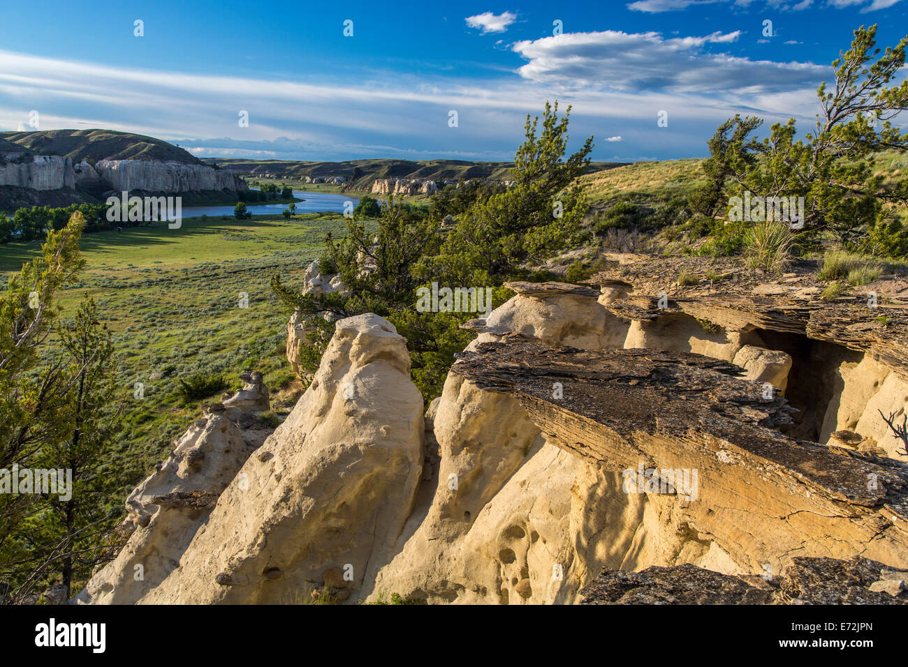 The White Cliffs of the Missouri River at Upper Missouri River National ...