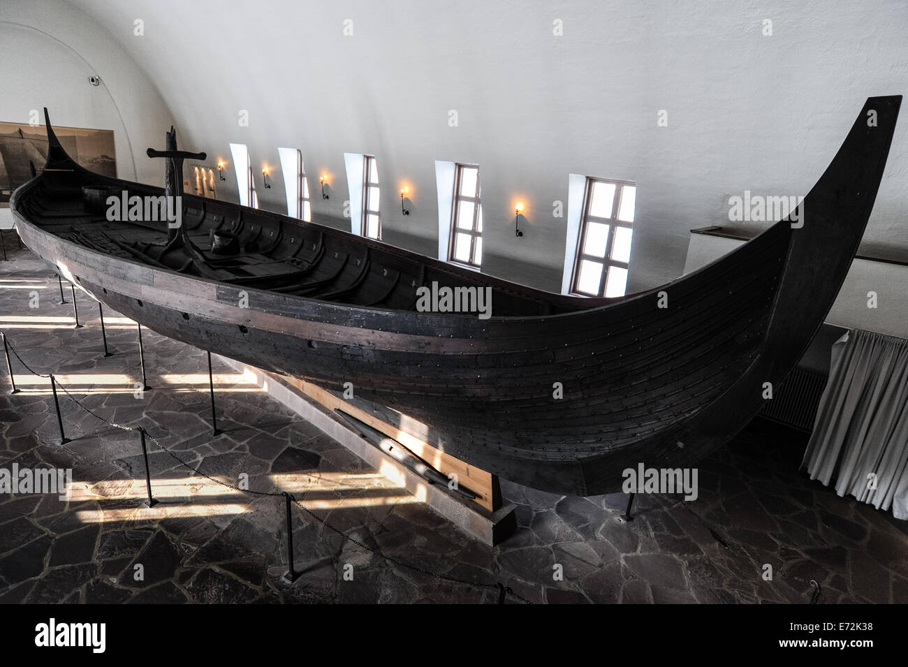Norway, Oslo, Bygdøy. The Gokstad Ship at the Viking ship museum Stock ...