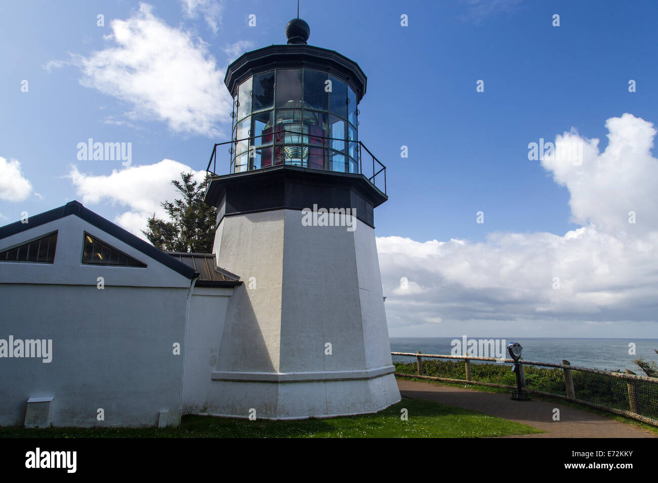 The lighthouse on Cape Mears on Tillamook Bay, Oregon, USA Stock Photo ...