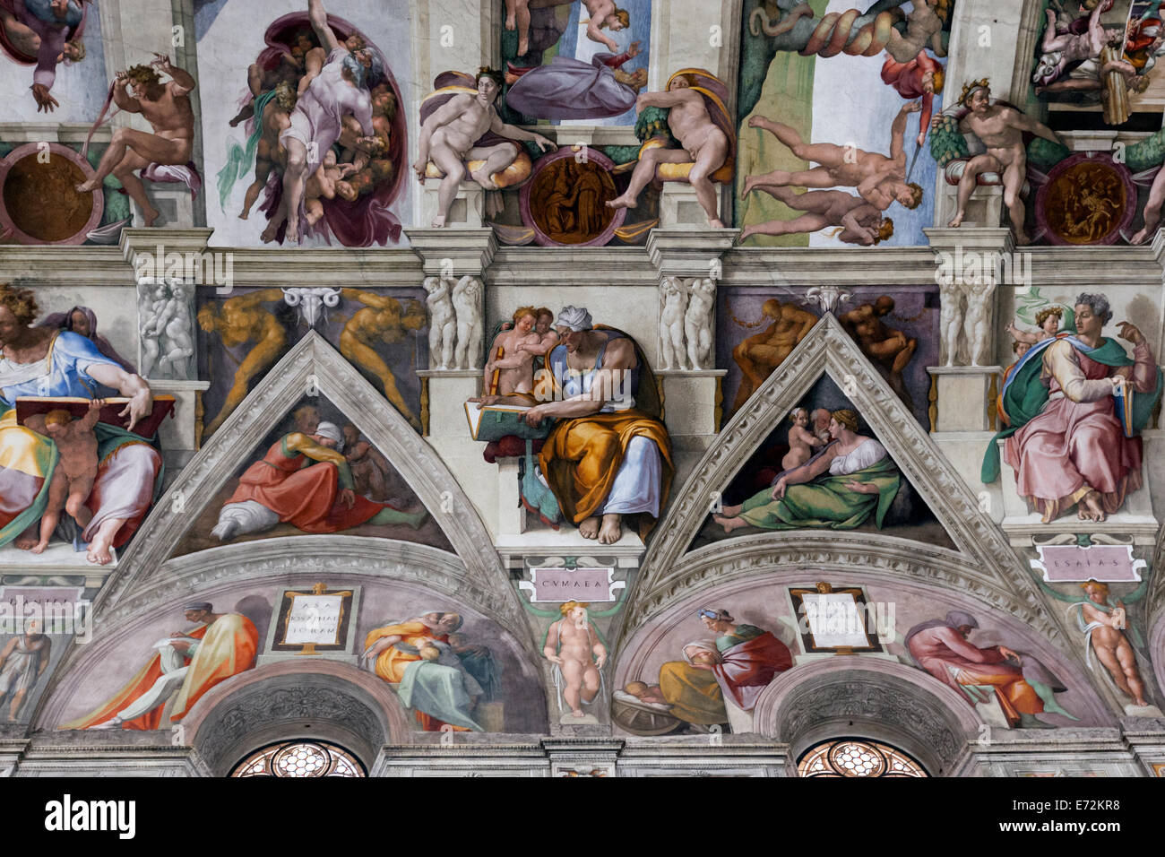 The Sistine Chapel ceiling, painted by Michelangelo Stock Photo - Alamy