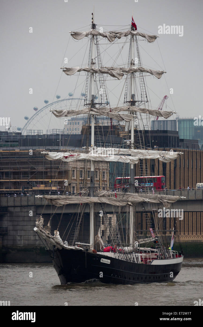 Two Masted Square Rigged Sailing Ship High Resolution Stock Photography ...