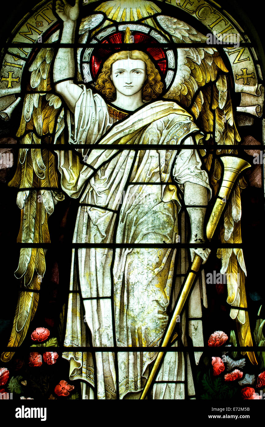 Christian Religious art stained glass Stock Photo - Alamy