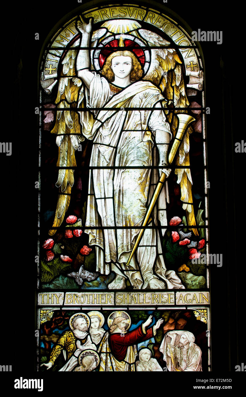 Christian Religious art stained glass Stock Photo - Alamy